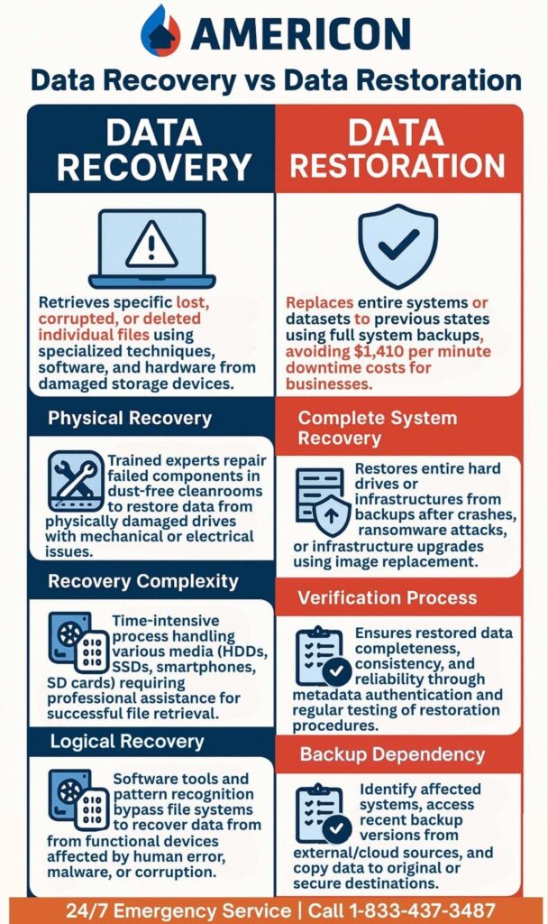 The Difference Between Data Recovery and Data Restoration - Americon ...